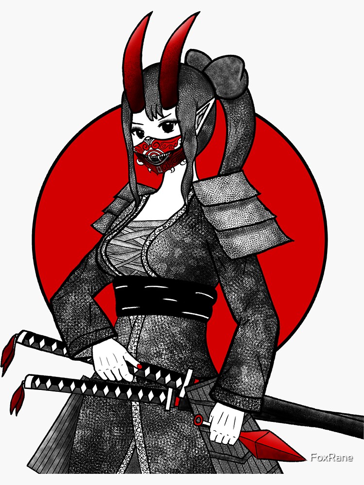 "Oni's Blessing" Sticker for Sale by FoxRane | Redbubble