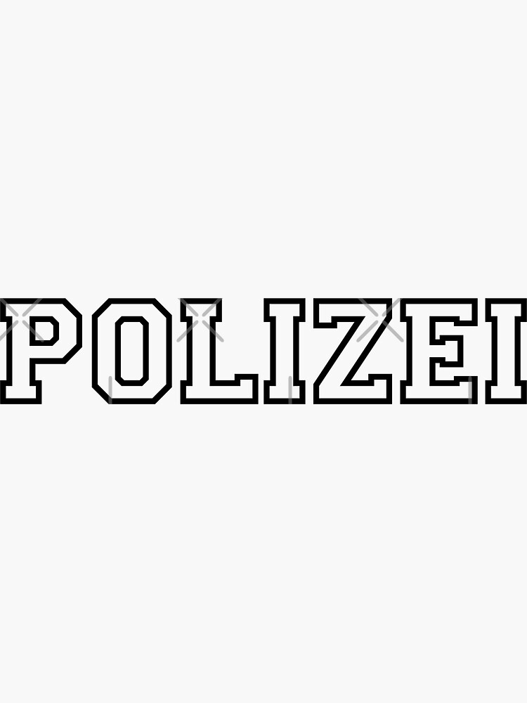 "German Police polizei" Sticker for Sale by Eriksonshop | Redbubble