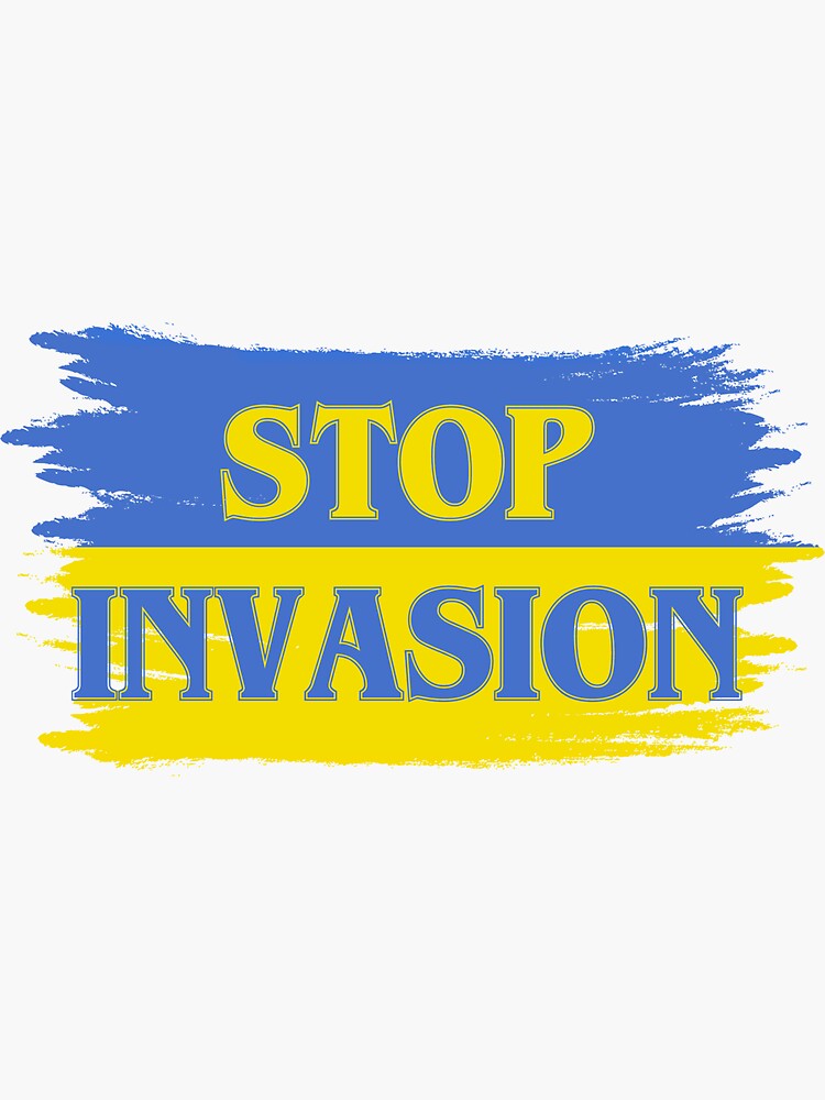 "STOP INVASION" Sticker for Sale by engabdul | Redbubble