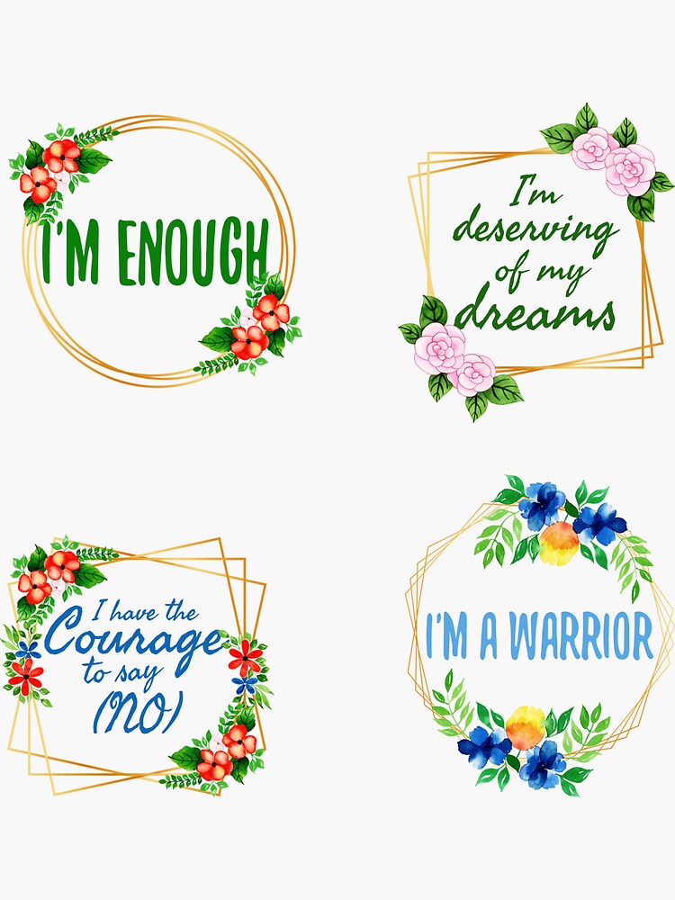 "Positive affirmations sticker pack for daily motivation and positive vibes" Sticker for Sale by ...