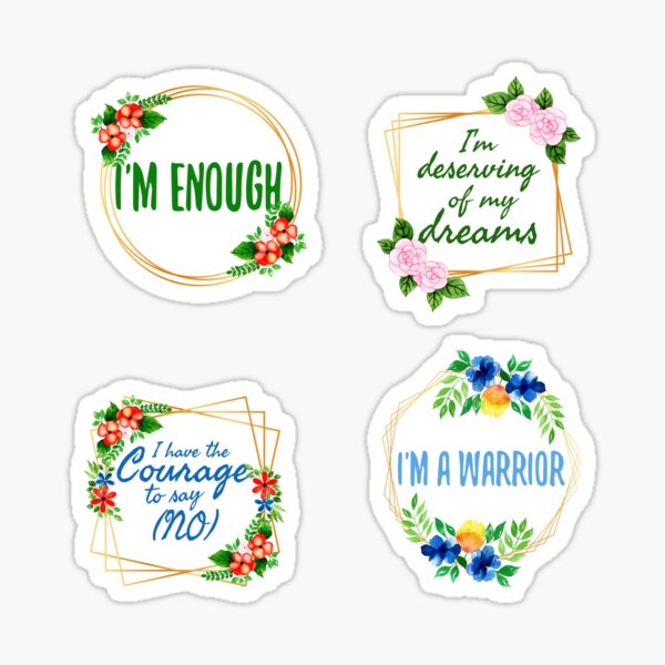 "Positive affirmations sticker pack for daily motivation and positive ...