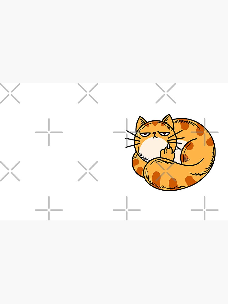 "Orange Cat Middle Finger" Coffee Mug for Sale by Si Pakne | Redbubble