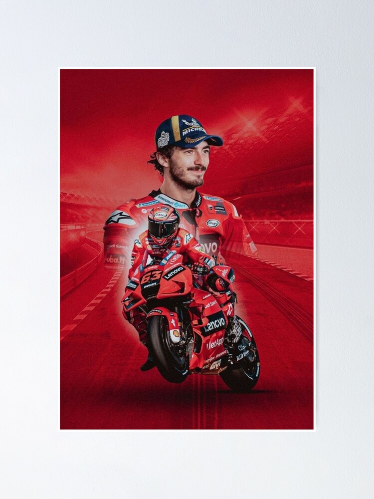 "Francesco Bagnaia " Poster by unbanedStudio | Redbubble