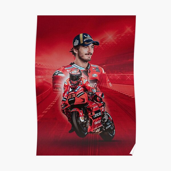 "Francesco Bagnaia " Poster by unbanedStudio | Redbubble