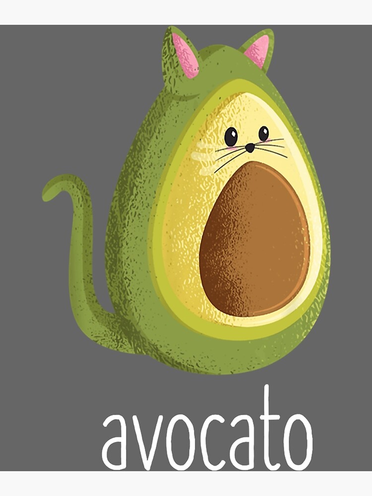 "Adaptive Energy Funny Avocado Avocato Cat Cute Classic" Poster for ...