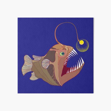 "Angler fish or monkfish." Art Board Print for Sale by Bokasana | Redbubble