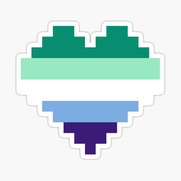"Gay flag pixel heart" Sticker for Sale by RandomlyRainbow | Redbubble
