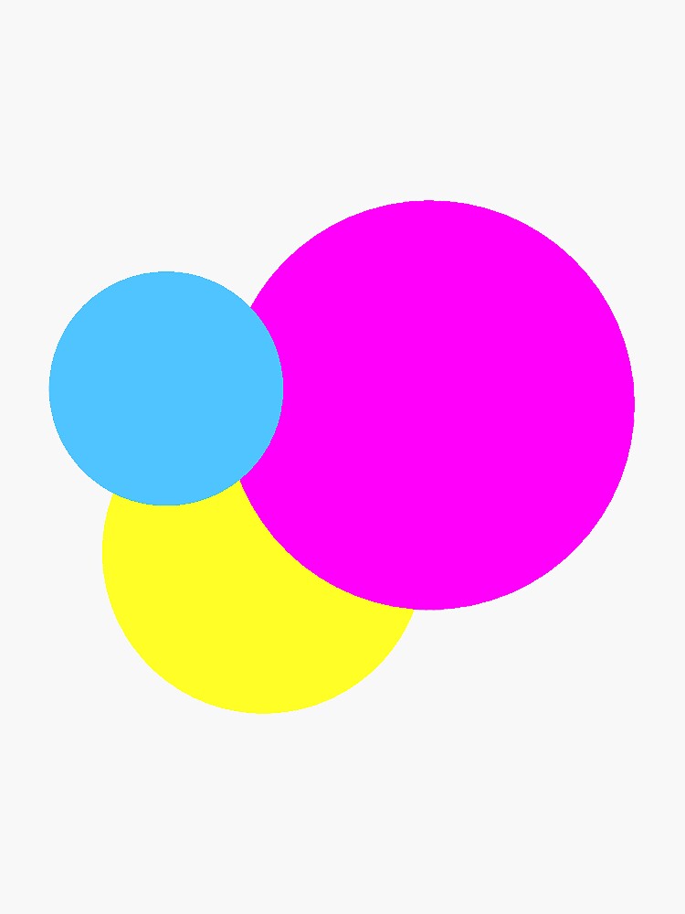 "Subtle pan Pride small geometric - transparent background " Sticker ...