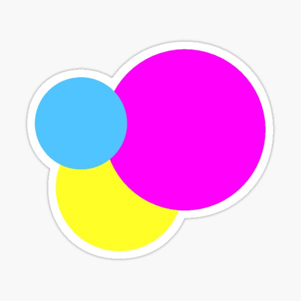 "Subtle pan Pride small geometric - transparent background " Sticker ...