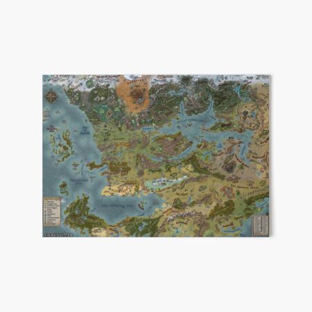 "Detailed Map of the Forgotten Realms" Art Board Print for Sale by ...