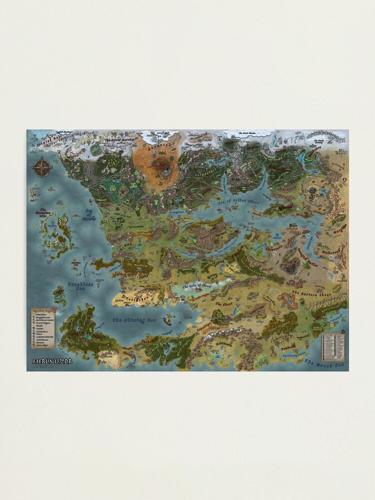 Forgotten Realms Map Handrawn Map Of Faerun From DD's Forgotten Realms