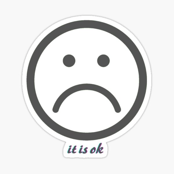"sad face" Sticker for Sale by faayzxa | Redbubble