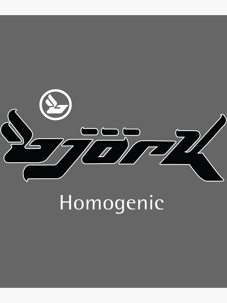 "Art of Bjork Homogenic Logo (Black White) Essential" Poster for Sale ...