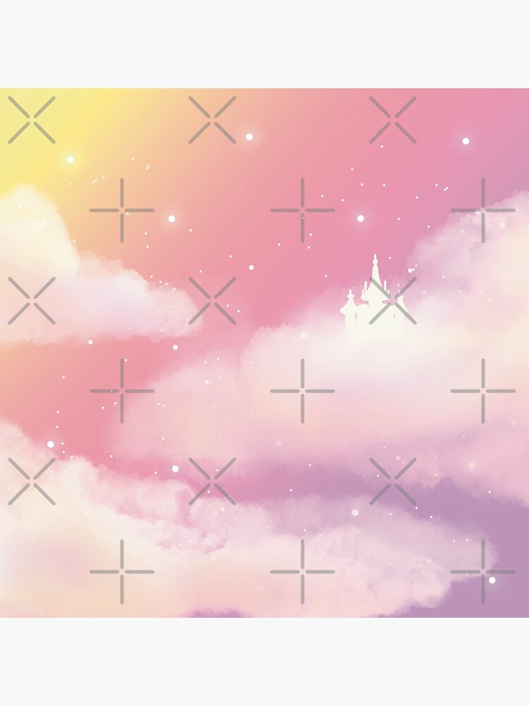 "Beautiful Pink Sky Castle " Poster for Sale by mil-creates | Redbubble