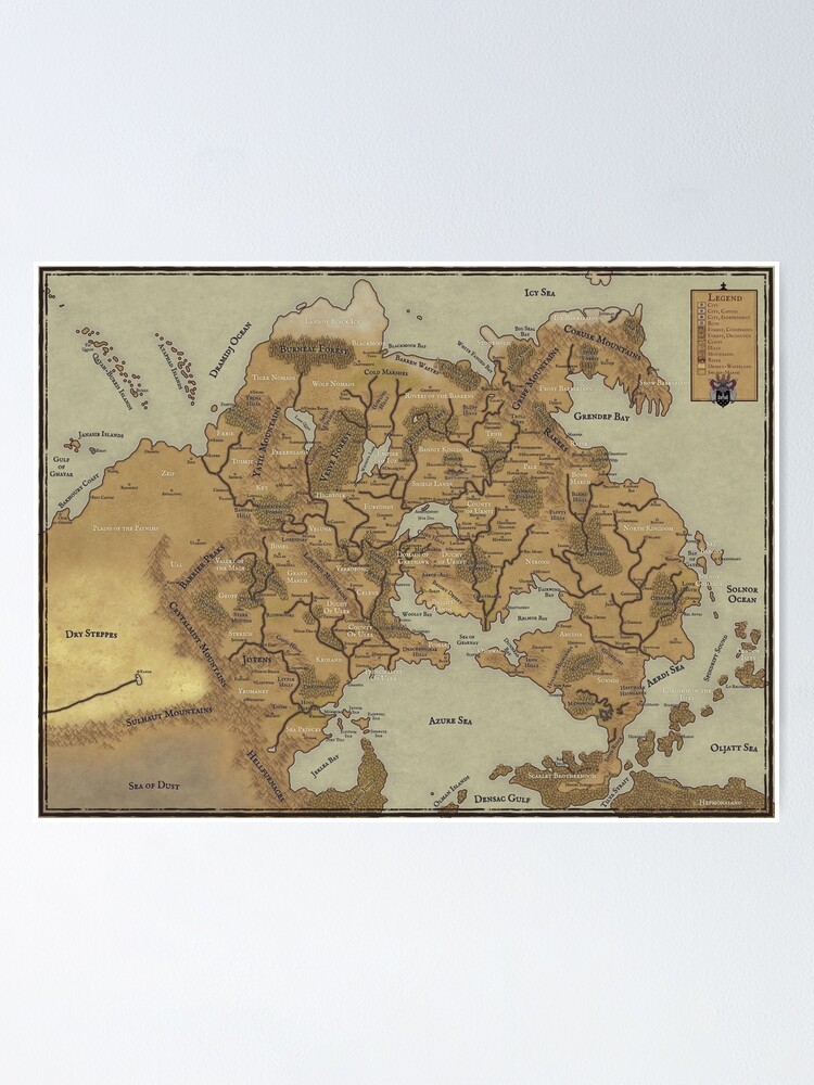 "Greyhawk World Map" Poster for Sale by DGthenew1D | Redbubble