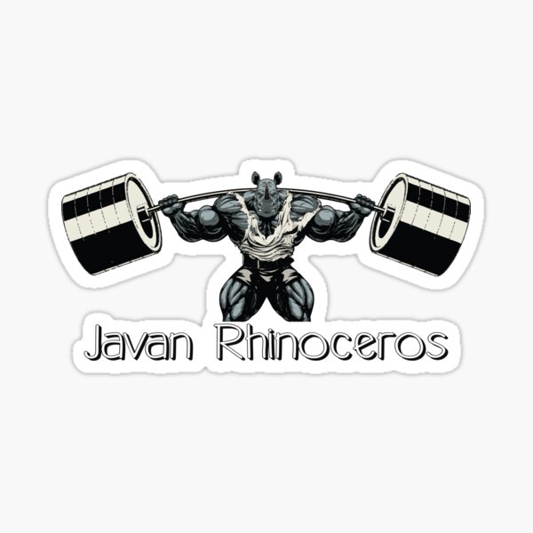 "Javan Rhinoceros" Sticker by Hantux | Redbubble