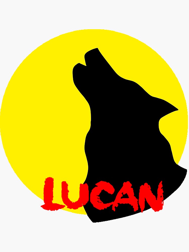 "The Son Of A Wolf, Lucan" Sticker for Sale by Zackomatic | Redbubble