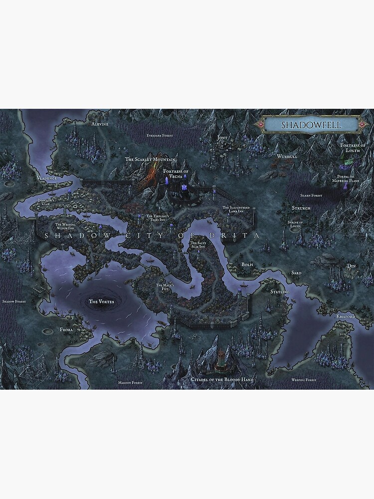 "Shadowfell World Map" Photographic Print for Sale by DGthenew1D ...