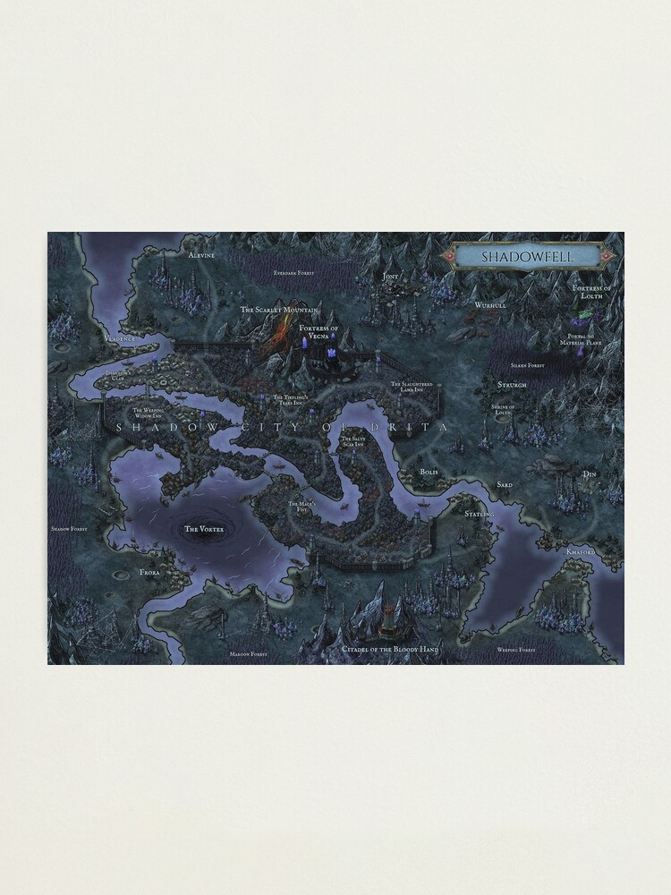 "Shadowfell World Map" Photographic Print for Sale by DGthenew1D ...