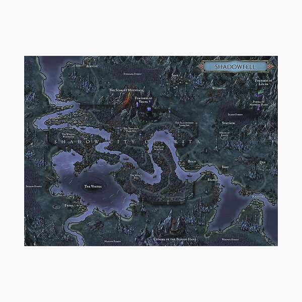 "Shadowfell World Map" Photographic Print for Sale by DGthenew1D ...