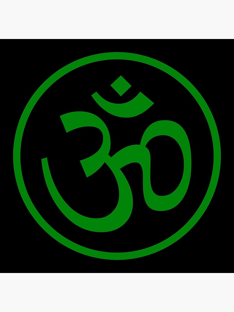 Green Color Om Symbol 80203404 Om Sign Roughly Painted Green On An