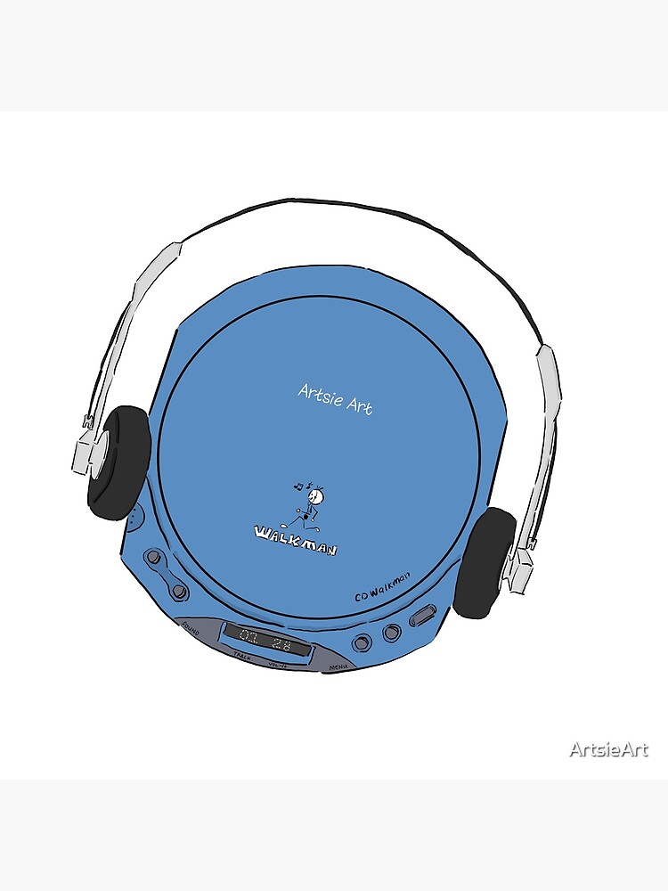 "90s CD Walkman" Poster for Sale by ArtsieArt | Redbubble