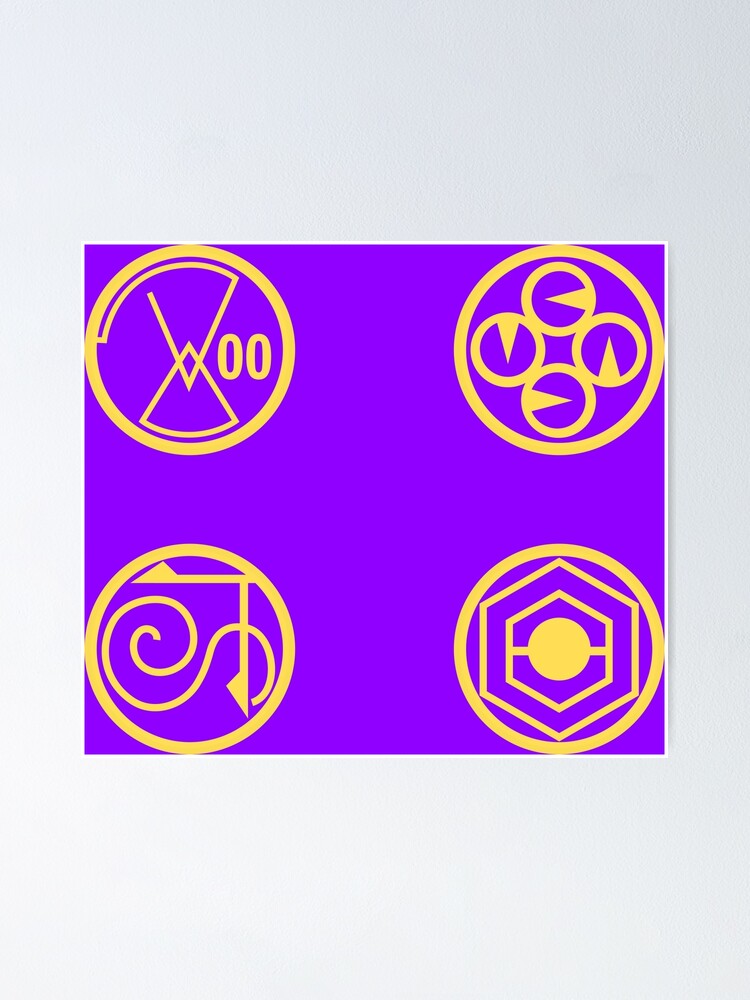 "Scarlet and Violet Emblems (Violet)" Poster for Sale by ArashiiGames ...