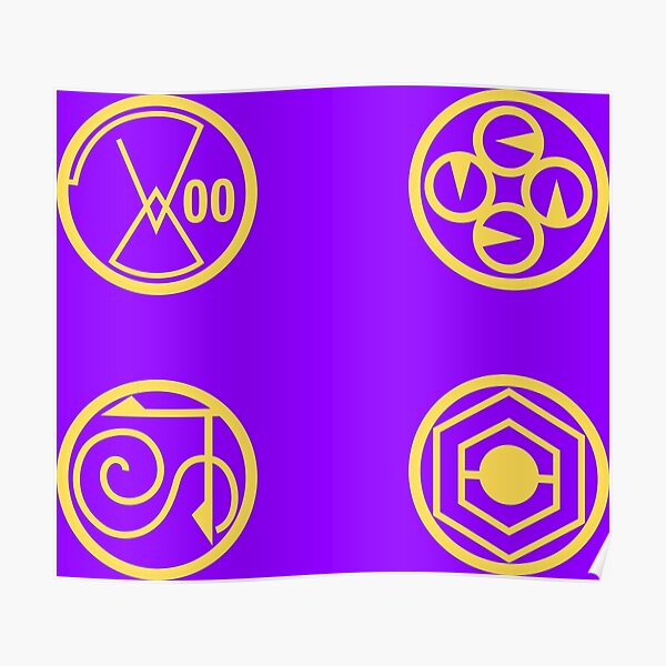 "Scarlet and Violet Emblems (Violet)" Poster for Sale by ArashiiGames ...