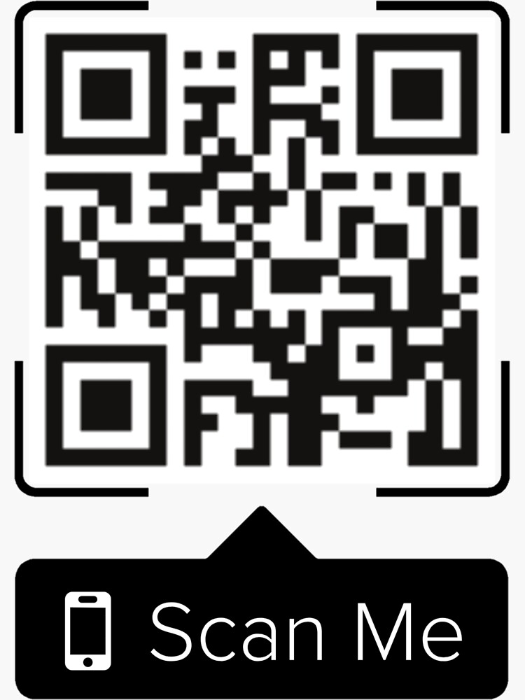 "Scan Me" Sticker for Sale by mamado223 | Redbubble