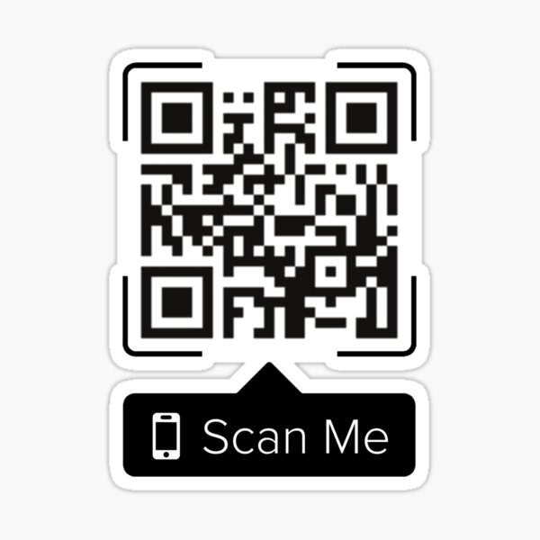"Scan Me" Sticker for Sale by mamado223 | Redbubble