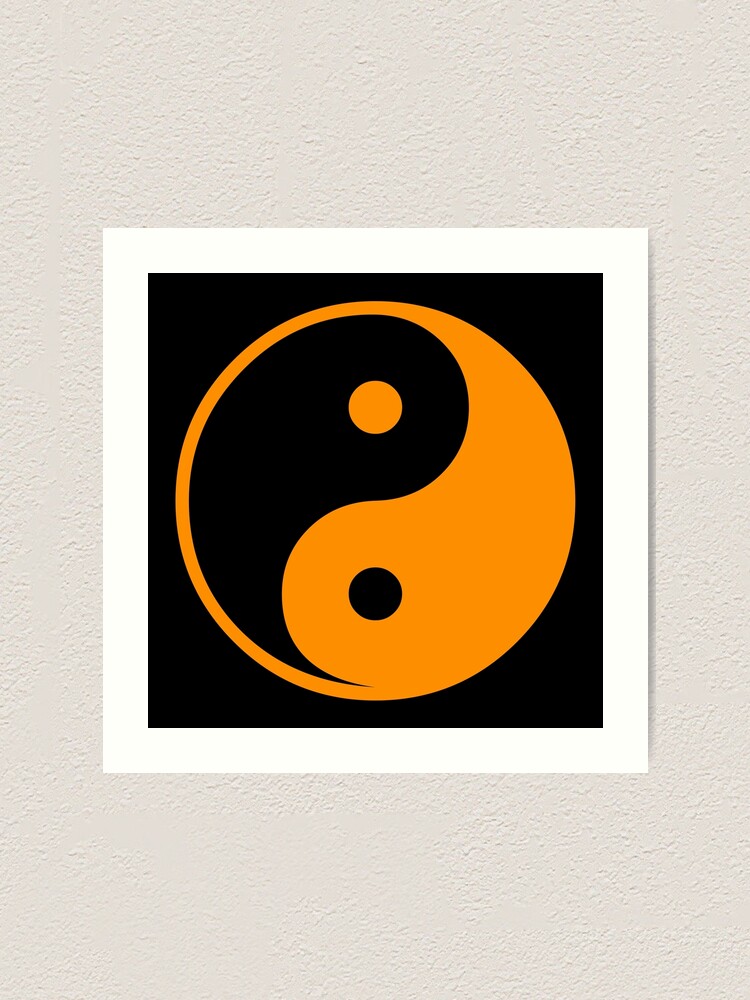 "Orange Yin Yang – Taoist symbol of harmony" Art Print for Sale by ...