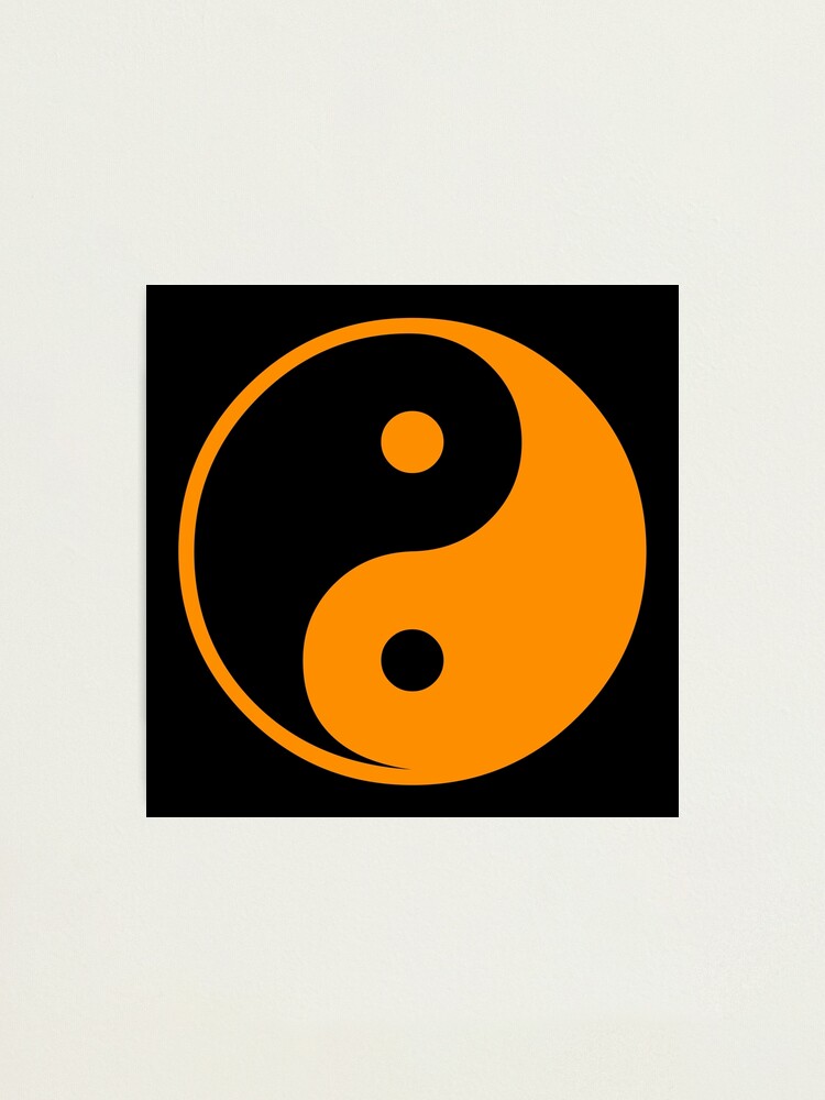 "Orange Yin Yang – Taoist symbol of harmony" Photographic Print for ...