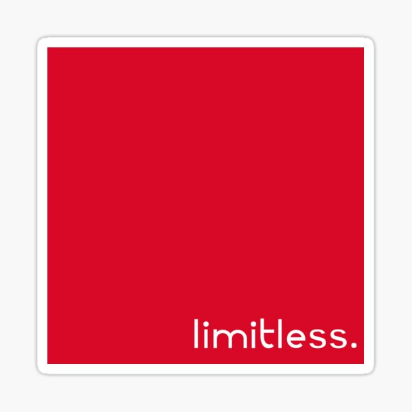 "limitless red simple artboard" Sticker for Sale by kimart18 | Redbubble