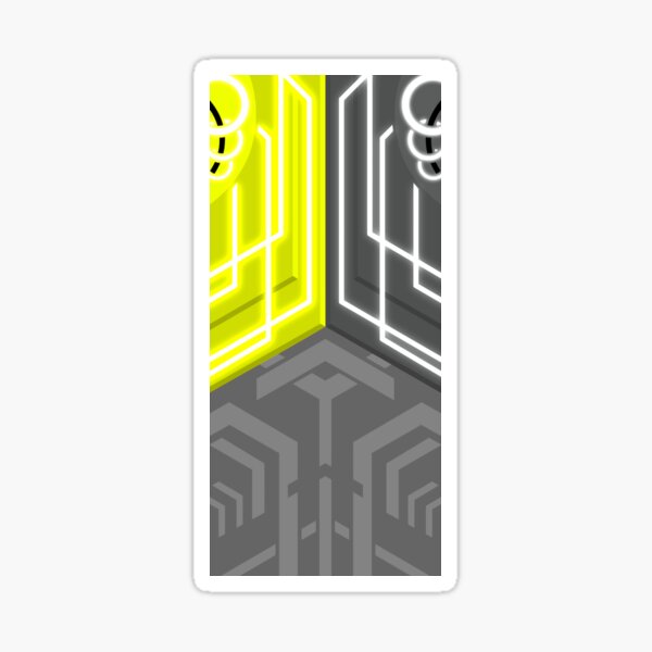 "Dark Terminal Gate Yellow-Gray" Sticker for Sale by Izoot | Redbubble