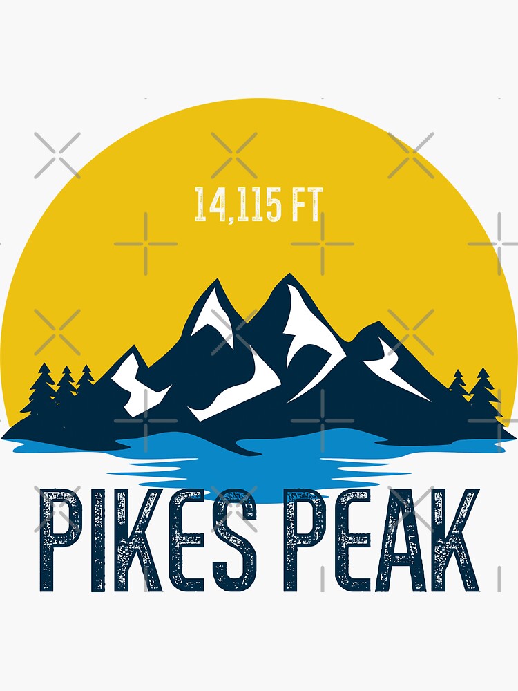 "Pikes Peak Climbing" Sticker by TripleRainbow | Redbubble
