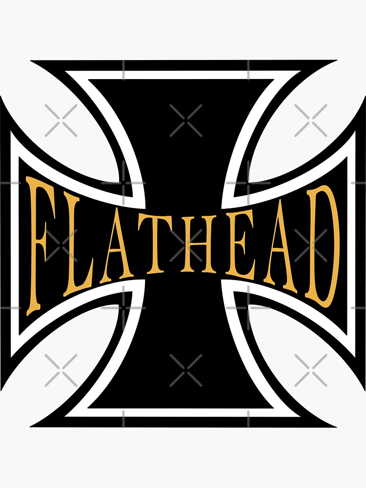 "Flathead" Sticker for Sale by rogue-design | Redbubble