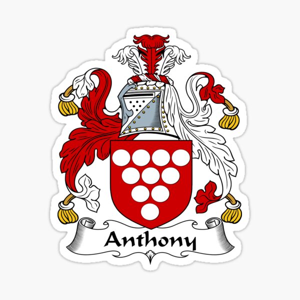 "Anthony " Sticker for Sale by HaroldHeraldry | Redbubble