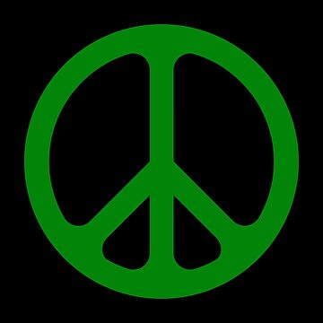"Green CND Peace symbol" Poster for Sale by effervescence | Redbubble