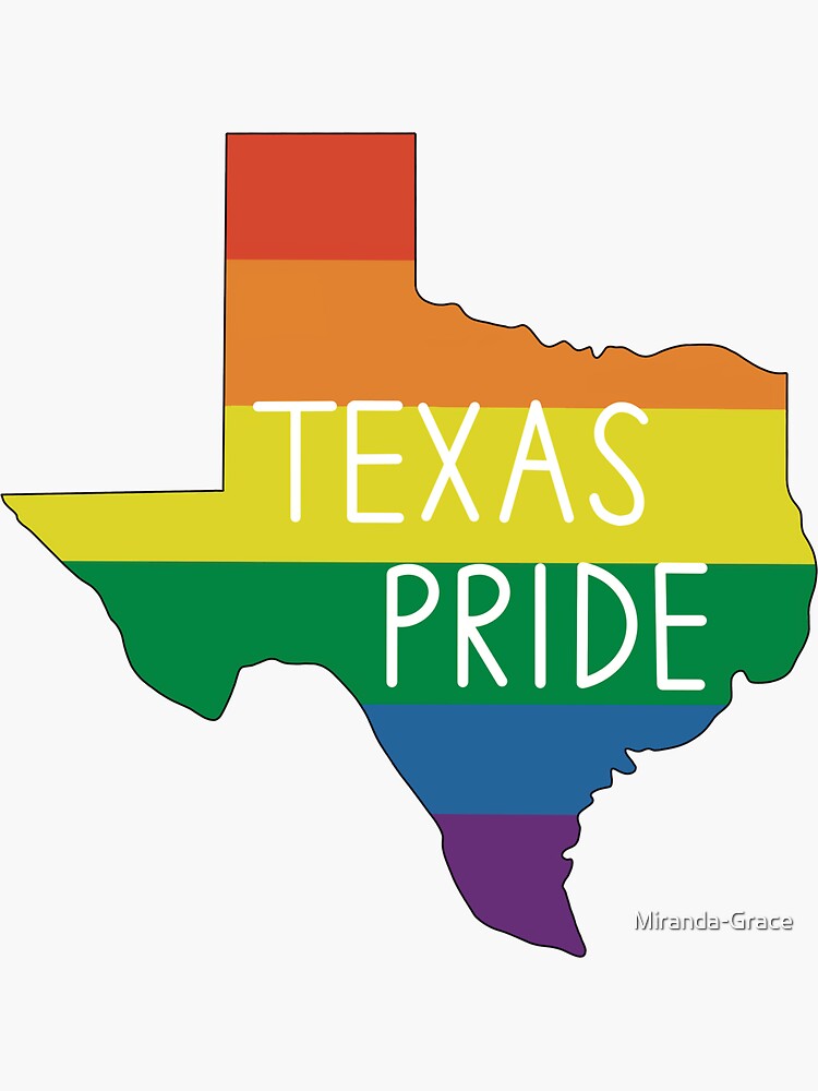 "Texas Pride LGBTQ Flag" Sticker for Sale by Miranda-Grace | Redbubble