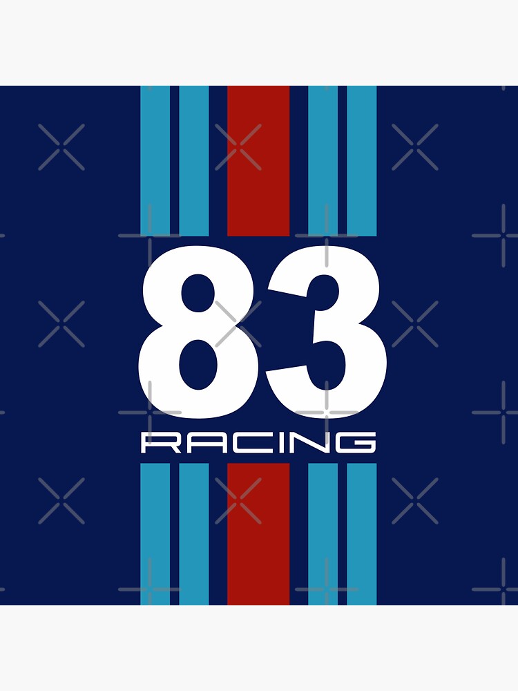"Number 83 Racing Colors" Sticker for Sale by rogue-design | Redbubble