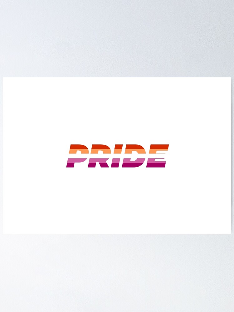 "Lesbian PRIDE Flag Text" Poster for Sale by ripknight | Redbubble