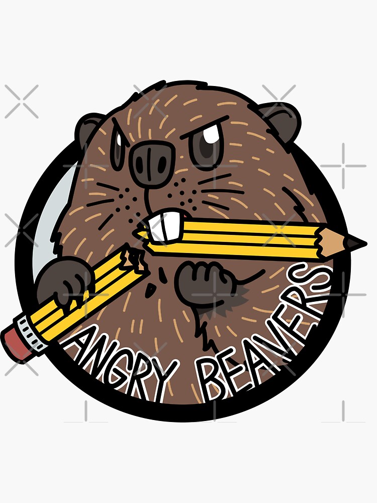 "Angry Beavers" Sticker for Sale by Daisysiad | Redbubble