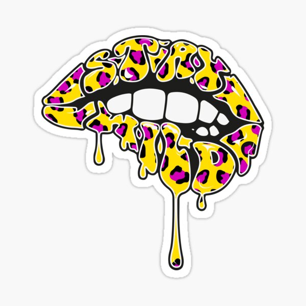 "Stay Wild Lips Merch Collection #2" Sticker for Sale by MAZAX | Redbubble