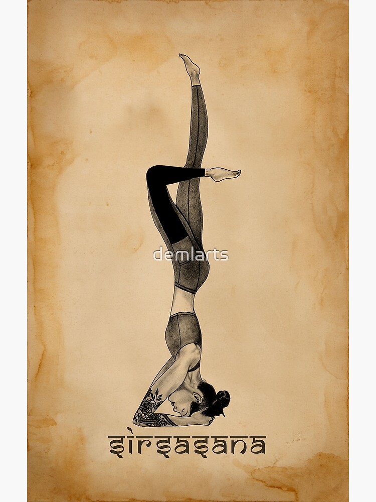 " Yoga drawing | Yoga poses with names Headstand Sirsasana | Yogini ...