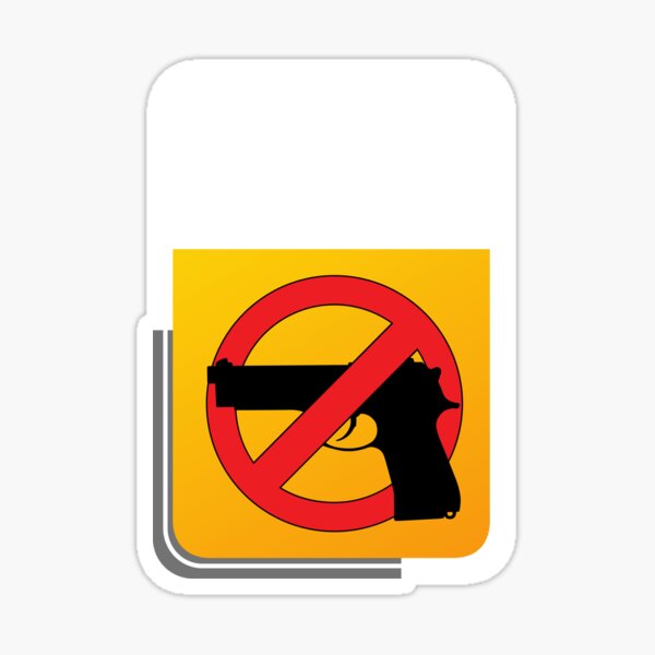 "Gun Free Zone" Sticker by HotYoga | Redbubble