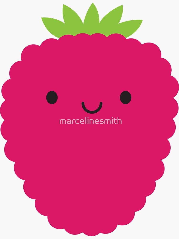"Kawaii Raspberry" Sticker for Sale by marcelinesmith | Redbubble