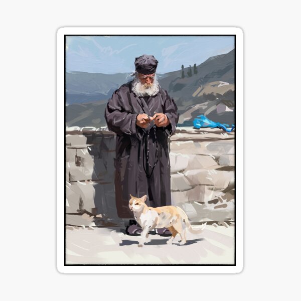 "Monk" Sticker for Sale by IgorVolga | Redbubble