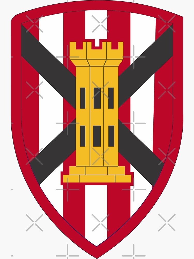 "Army - 7th Engineer Bde - SSI - 1969 wo Txt X 300" Sticker for Sale by ...