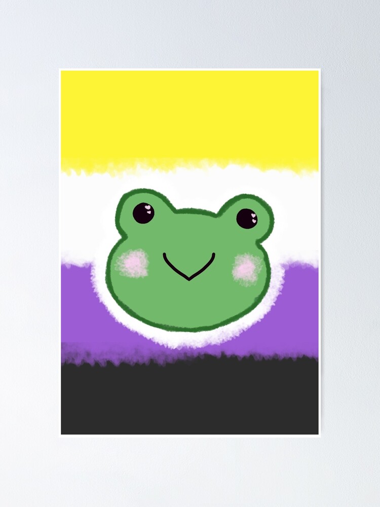 "non-binary frog" Poster for Sale by willows--art | Redbubble