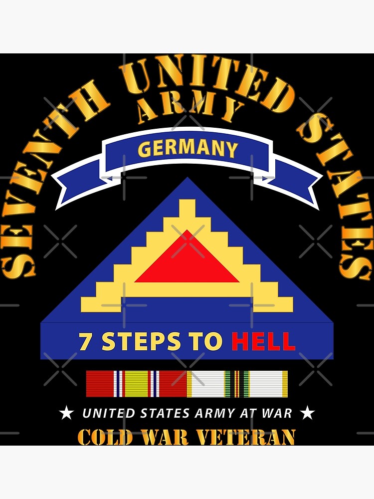 "Army - 7th Unites States Army - 7 Steps to Hell w Germany Tab - SS w ...